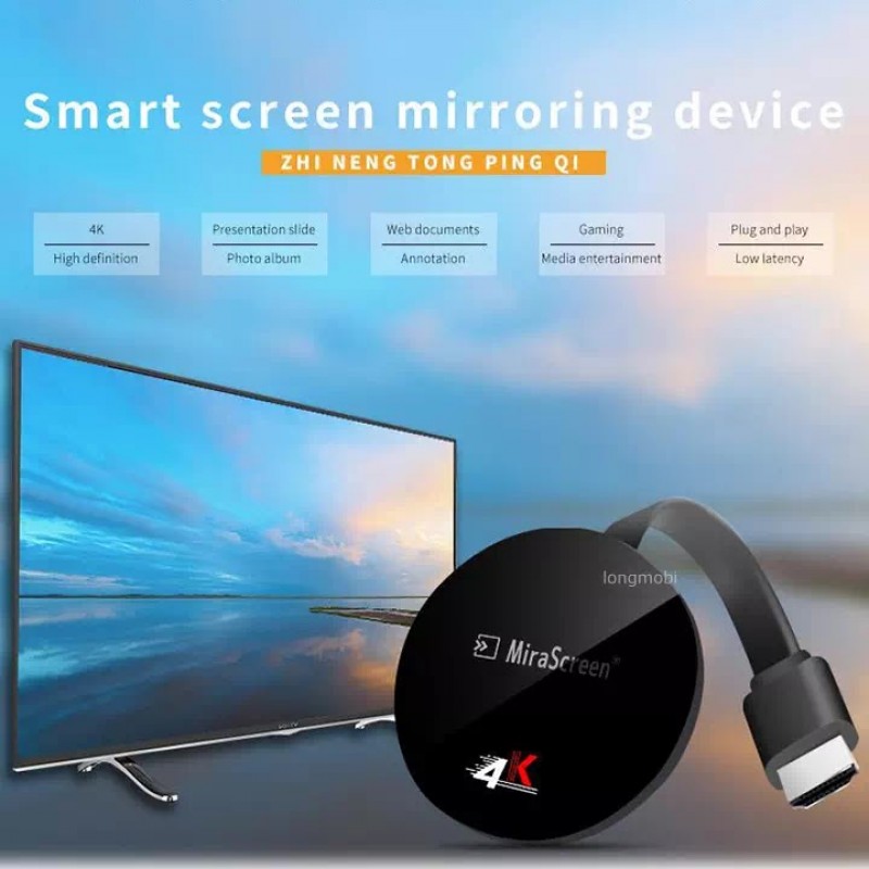 Miracast 5GHz Wireless HDMI Dongle for TV 4K MiraScreen G7 Plus