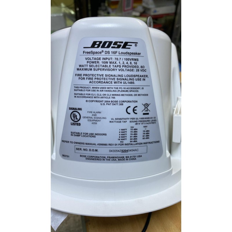 BOSE FreeSpace DS 16F 16W Passive Ceiling Loudspeaker